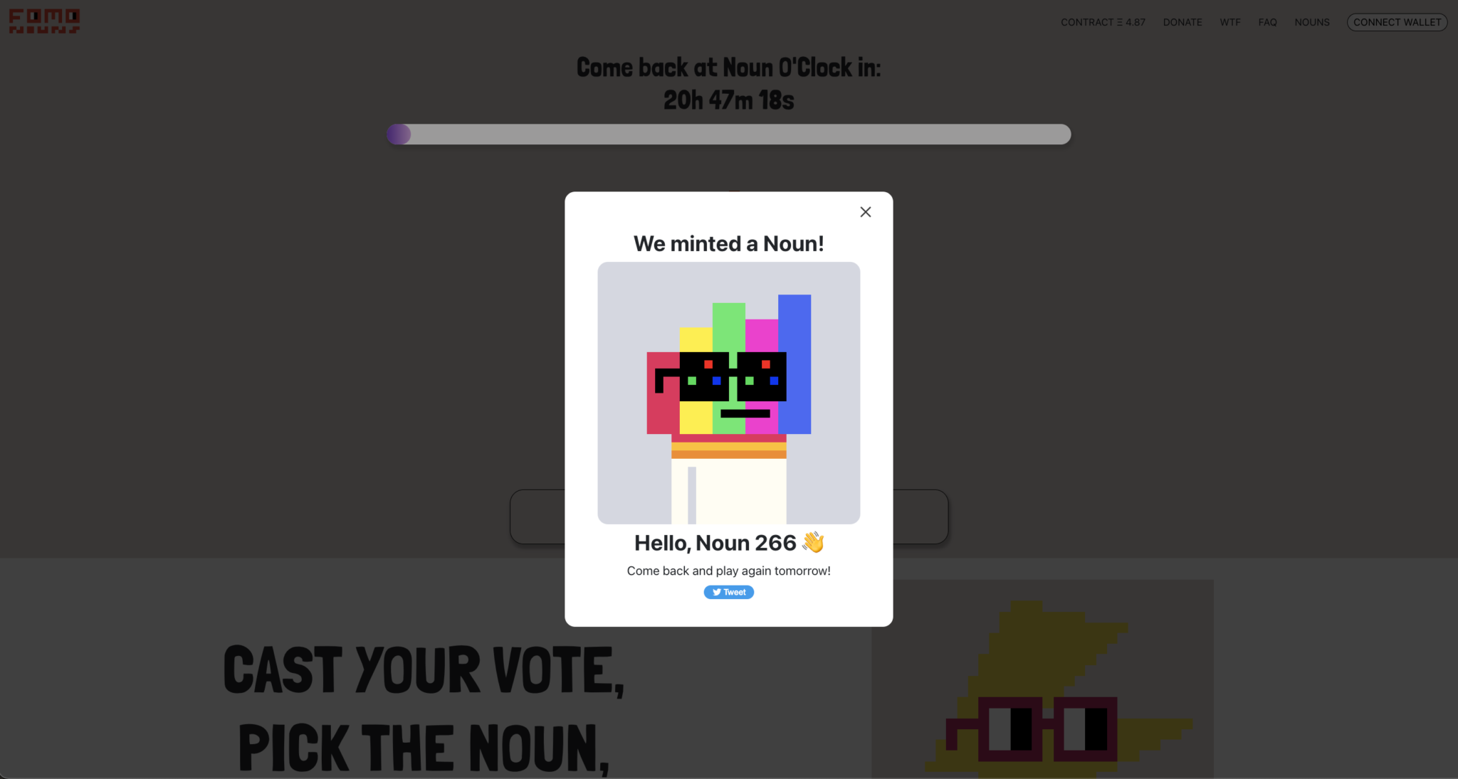 次のオークションで出品されるNounsアートワークに誰でも投票可能なツール「FOMO Nouns」について解説 | イーサリアムnavi