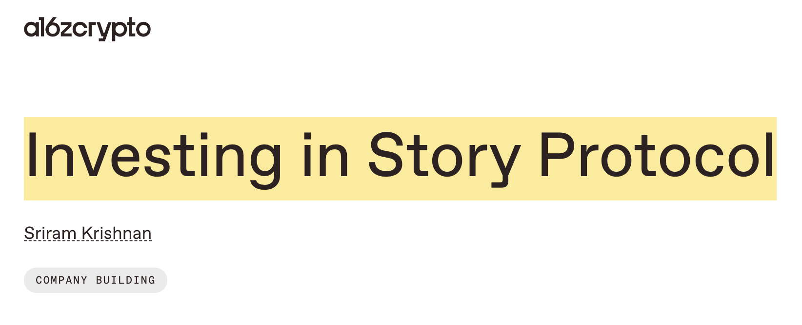 a16z cryptoが2回も出資済み｜web3ネイティブなIP構築フレームワーク「Story Protocol」の概要や可能性、問題点まで解説 | イーサリアムnavi